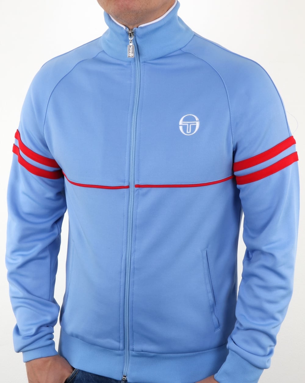 Sergio Tacchini Star Track Top Himmelblau/Rot – 80's Casual Classics
